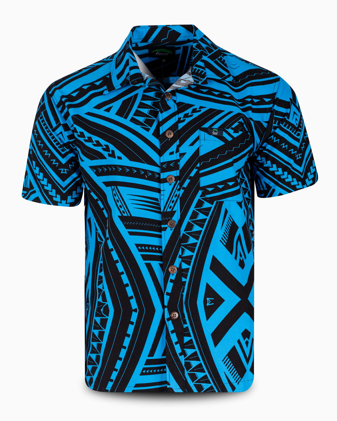 Eveni Pacific Men's Classic Elei Shirt - Drill Blue