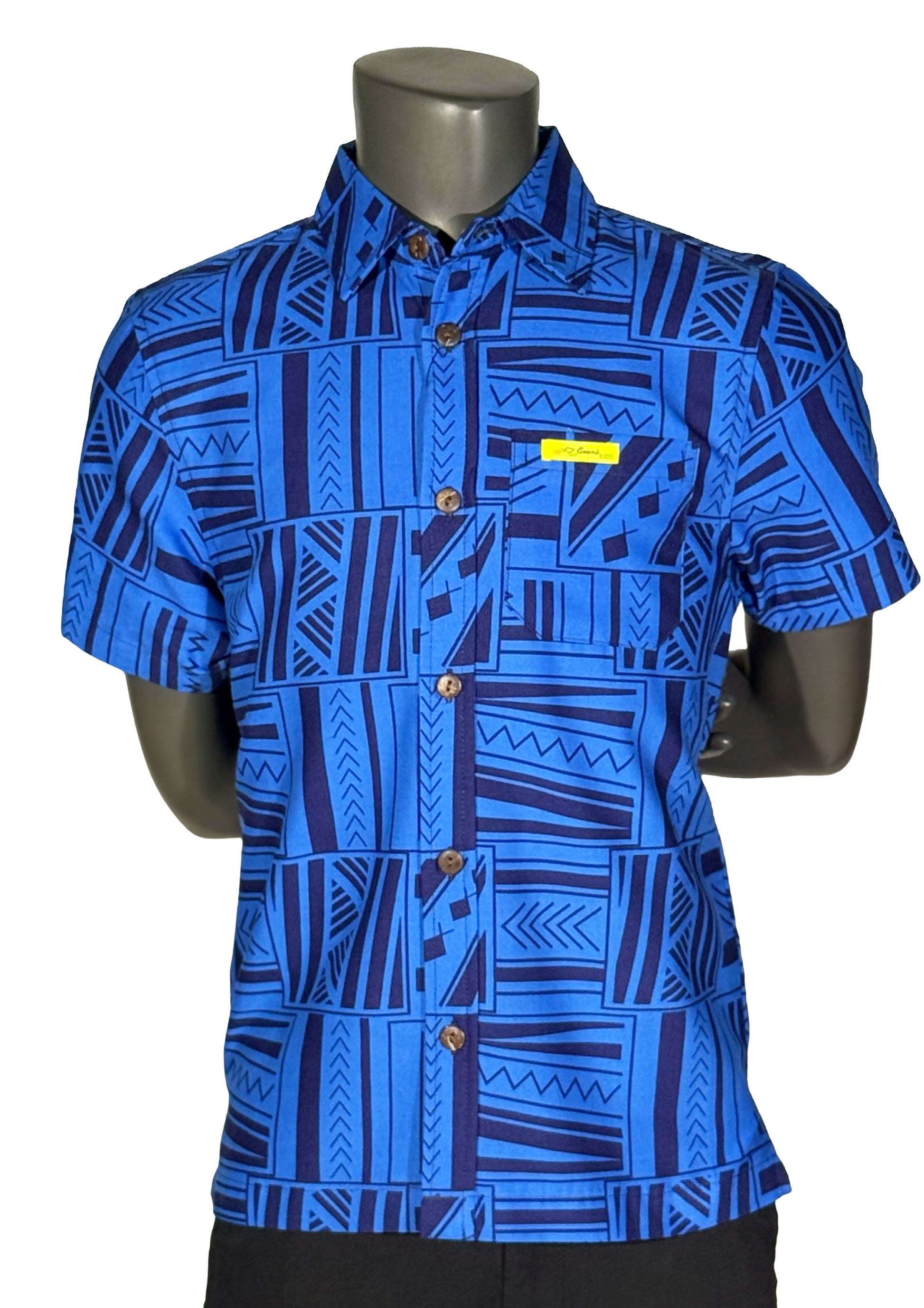 Eveni Pacific Boys Classic Elei Shirt - Blue Seas