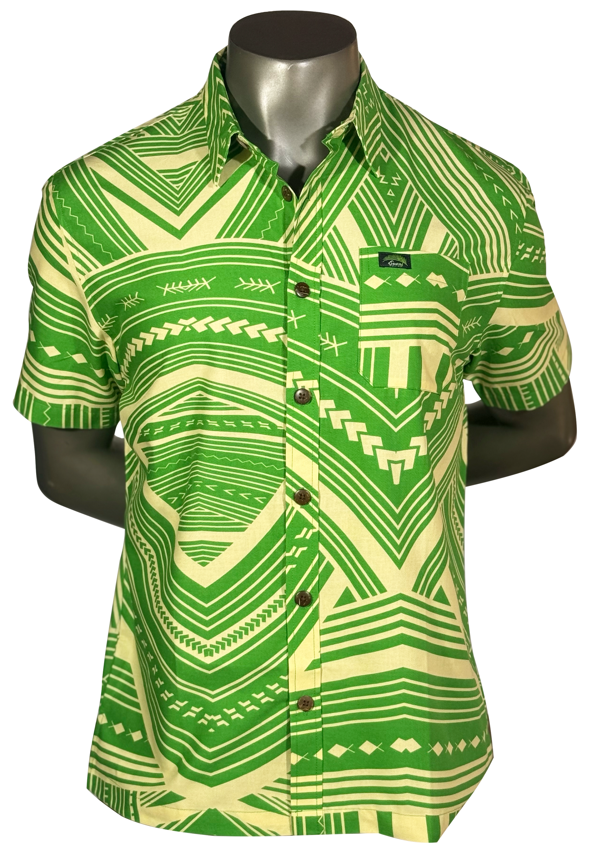 Eveni Pacific Men's Classic Elei Shirt - High Tide Green