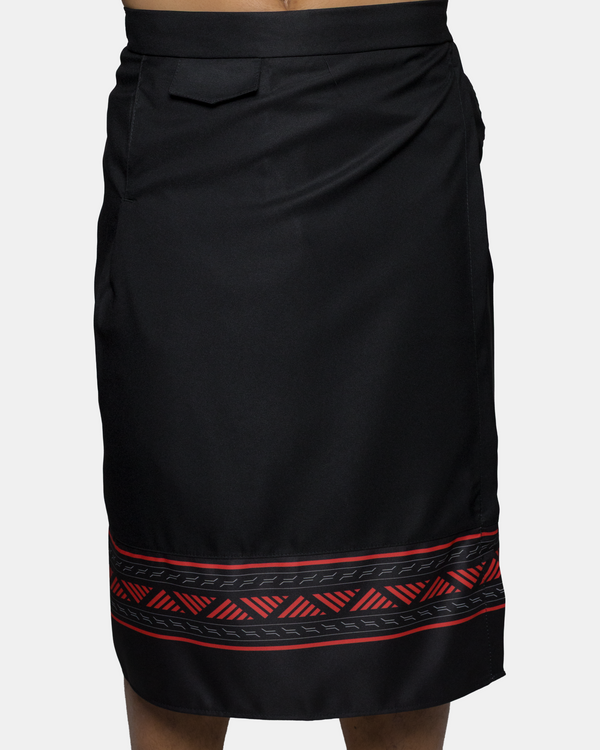 Eveni Pacific Mens Bottom Border le Faitaga 21 - Black