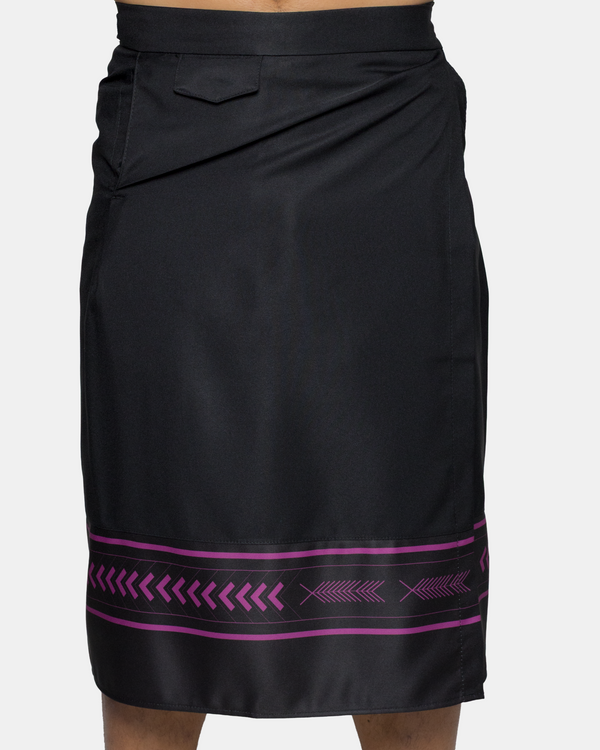 Eveni Pacific Mens Bottom Purple Border le Faitaga 27 - Black